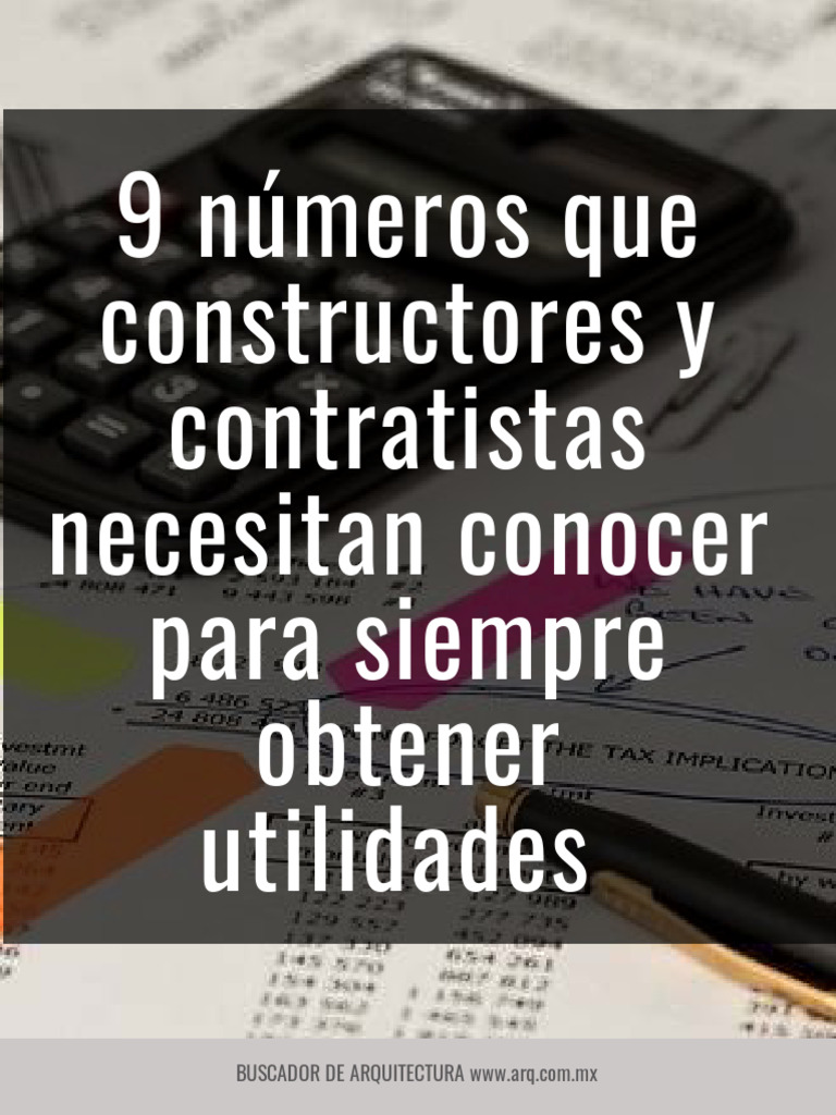9 Números Indispensables para Los Constructores | PDF