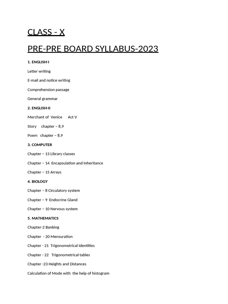 CLASS X | PDF