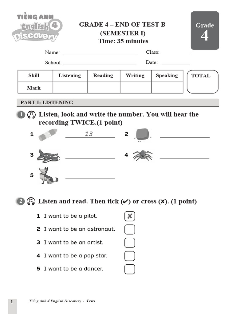 Grade 4 - End of Test B | PDF