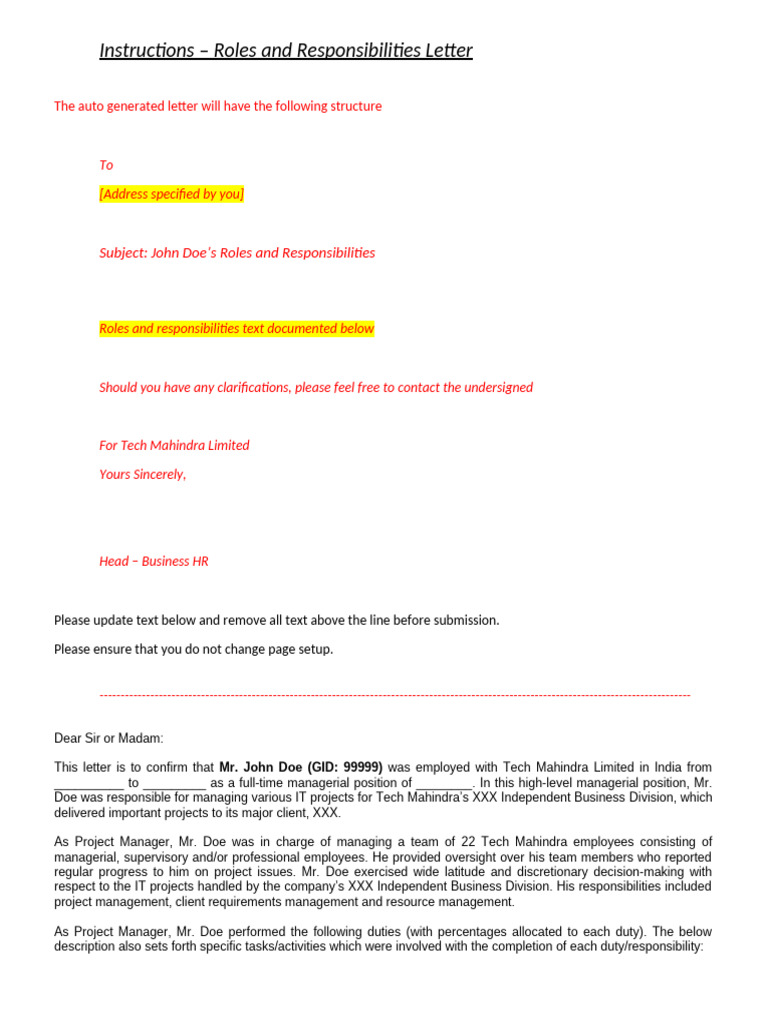 Base Location Experience Letter - For PR - 737863 | PDF