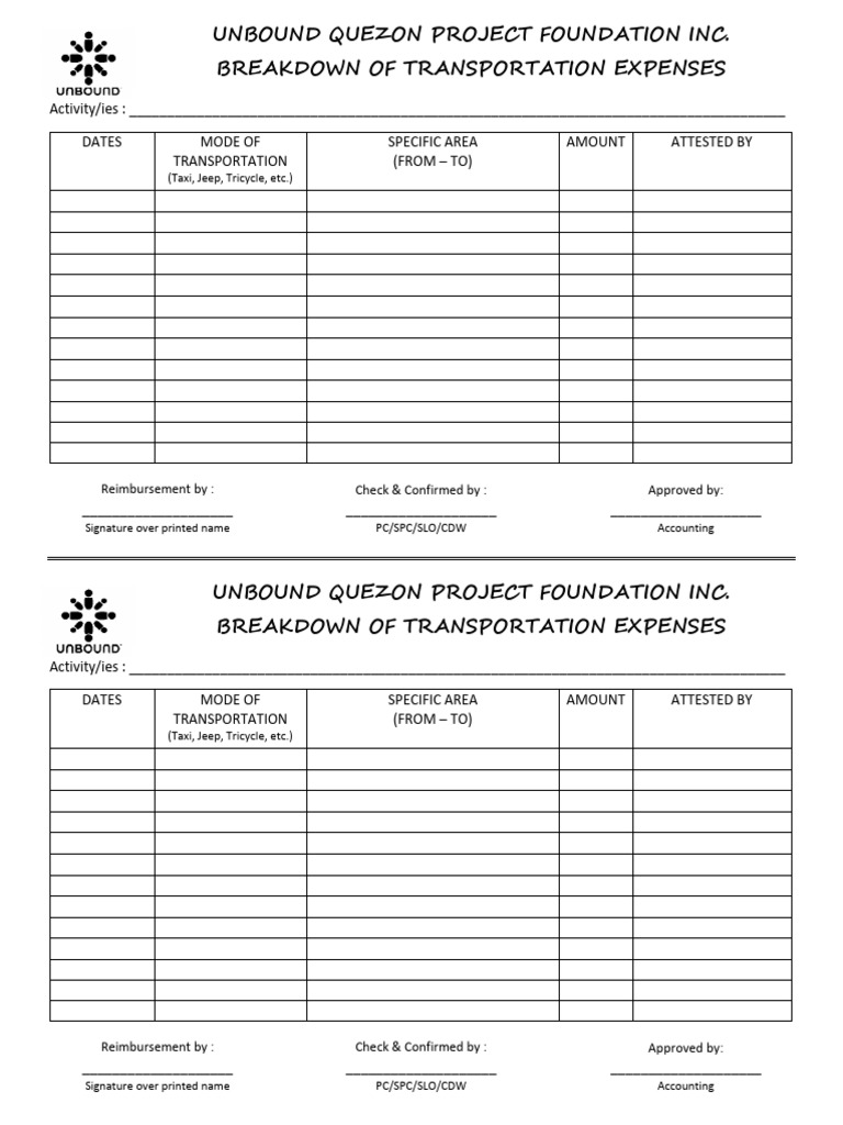 Transpo Form Modified Final | PDF