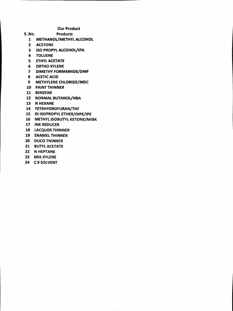 Product List | PDF