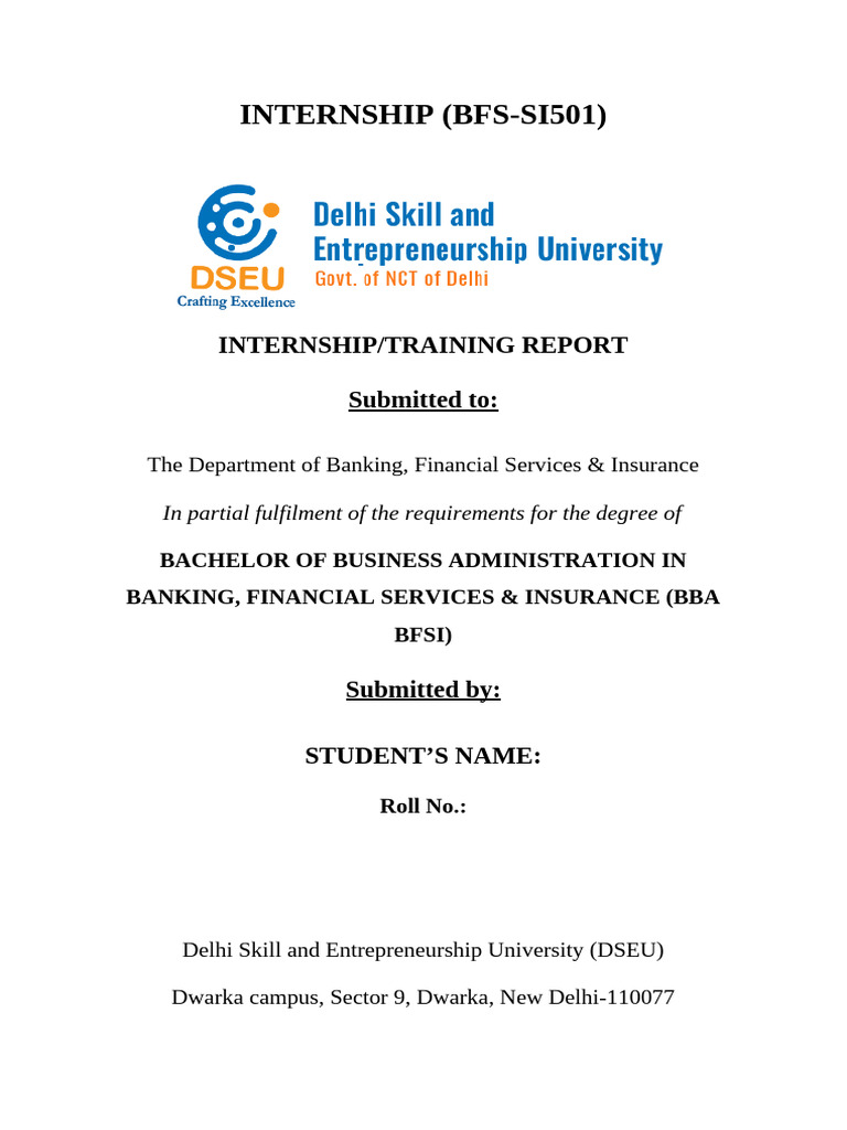 Format of Final Report | PDF
