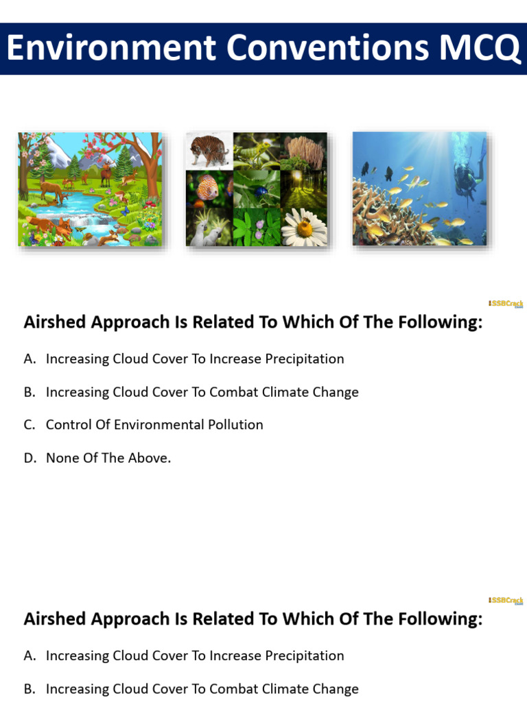 Environment Conventions MCQ | PDF