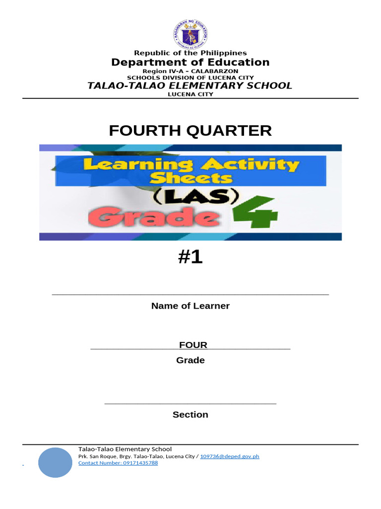 Las Q4 - Week 1-2 | PDF