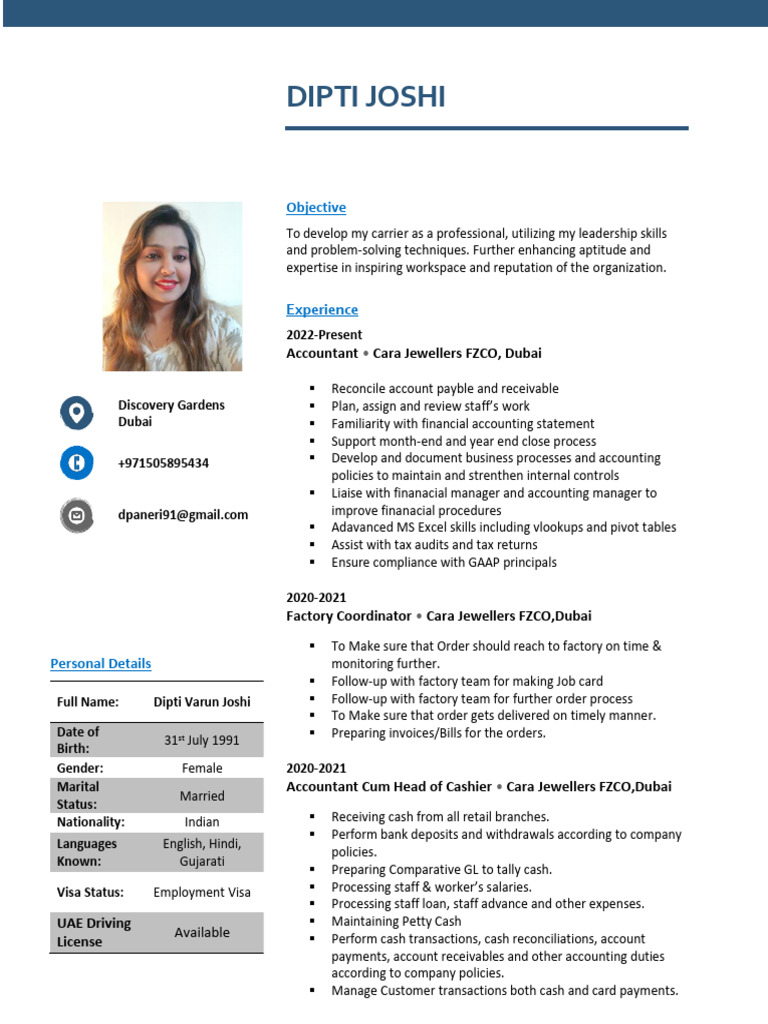 Dipti Joshi CV-3 | PDF