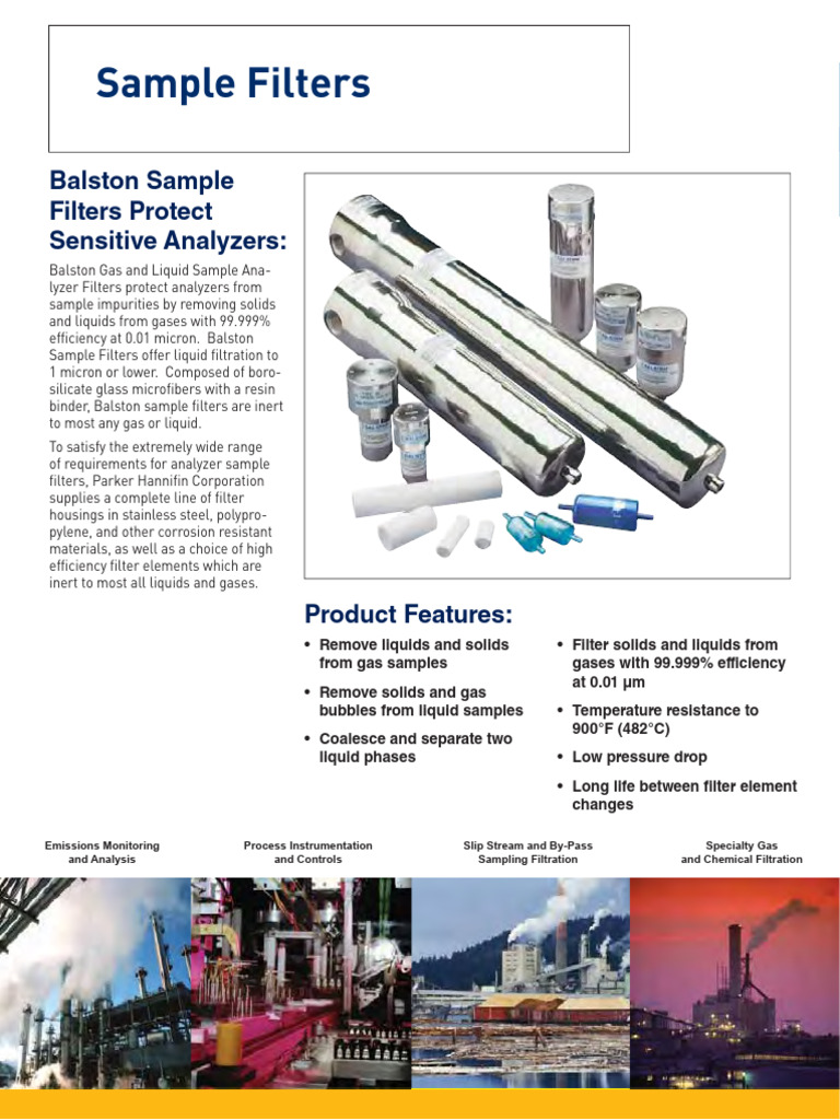 Parker Balston Sample Filters | PDF