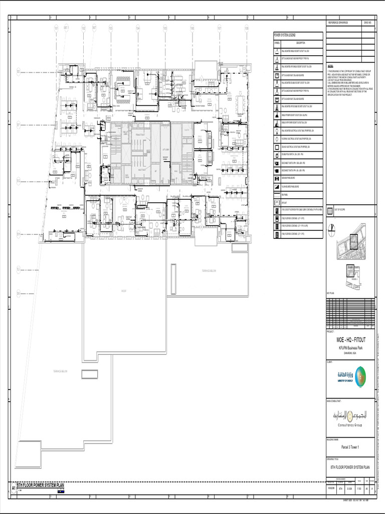 Moe - HQ - Fitout: 8Th Floor Power System Plan | PDF