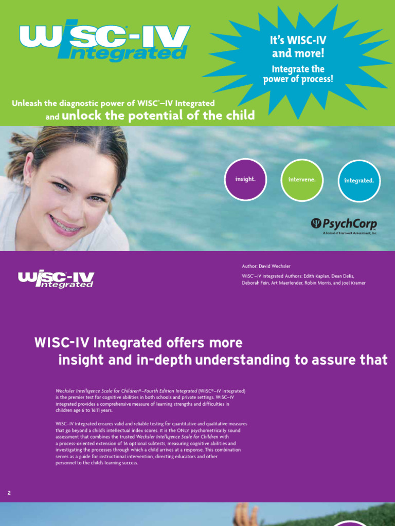 WISC IV Brochure | PDF
