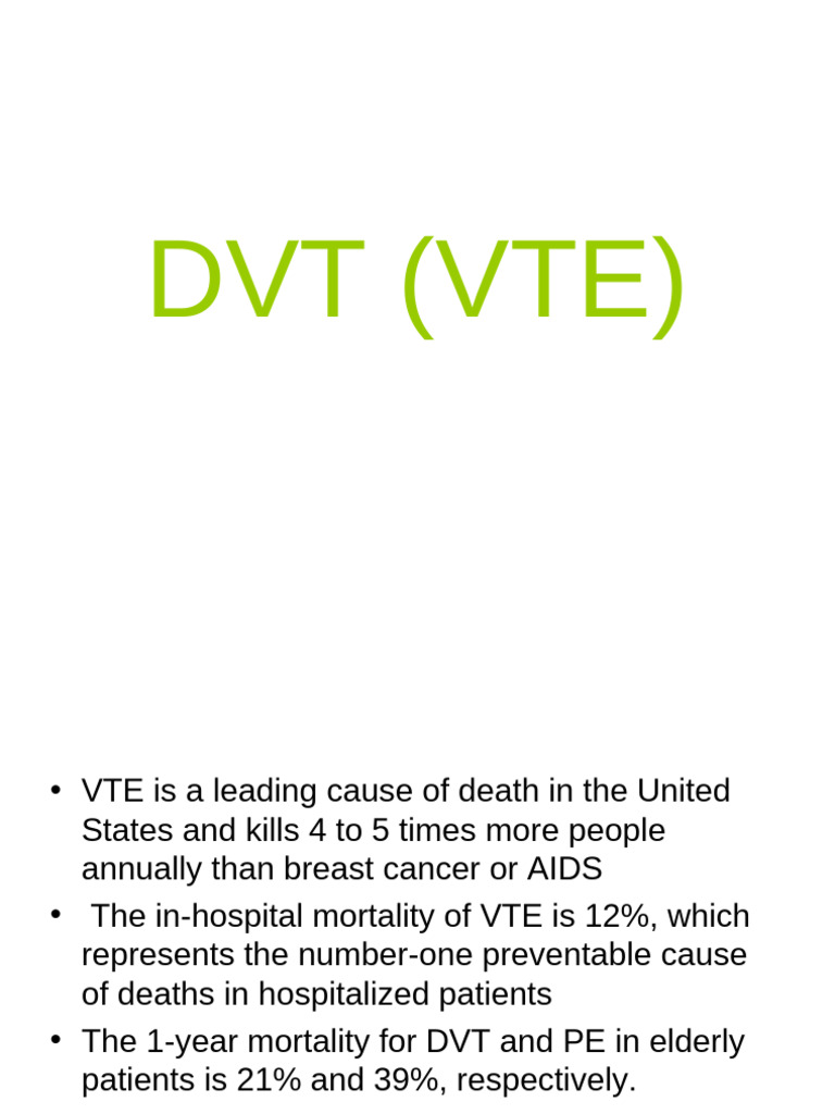 DVT (Vte) | PDF | Vein | Thrombosis
