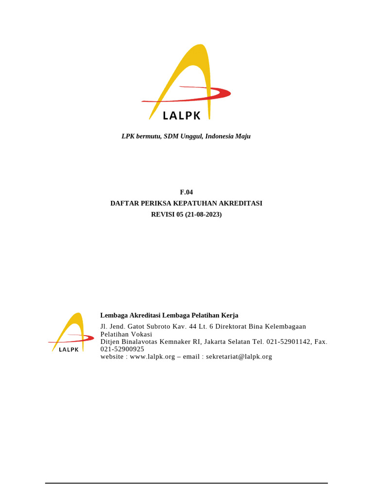 F04. LPK Akarui Mirai (Catatan Perbaikan S1-4) | PDF