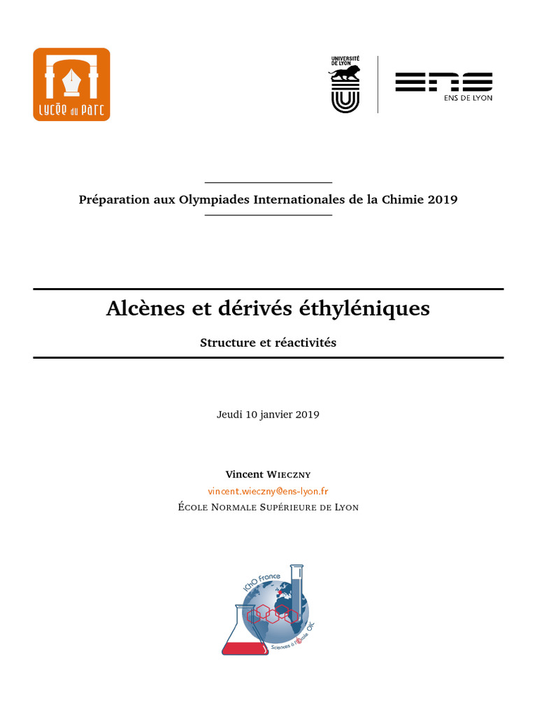 IChO Alcenes 2018 2019 | PDF