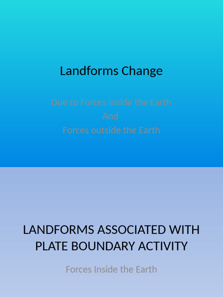 Landforms Change | PDF