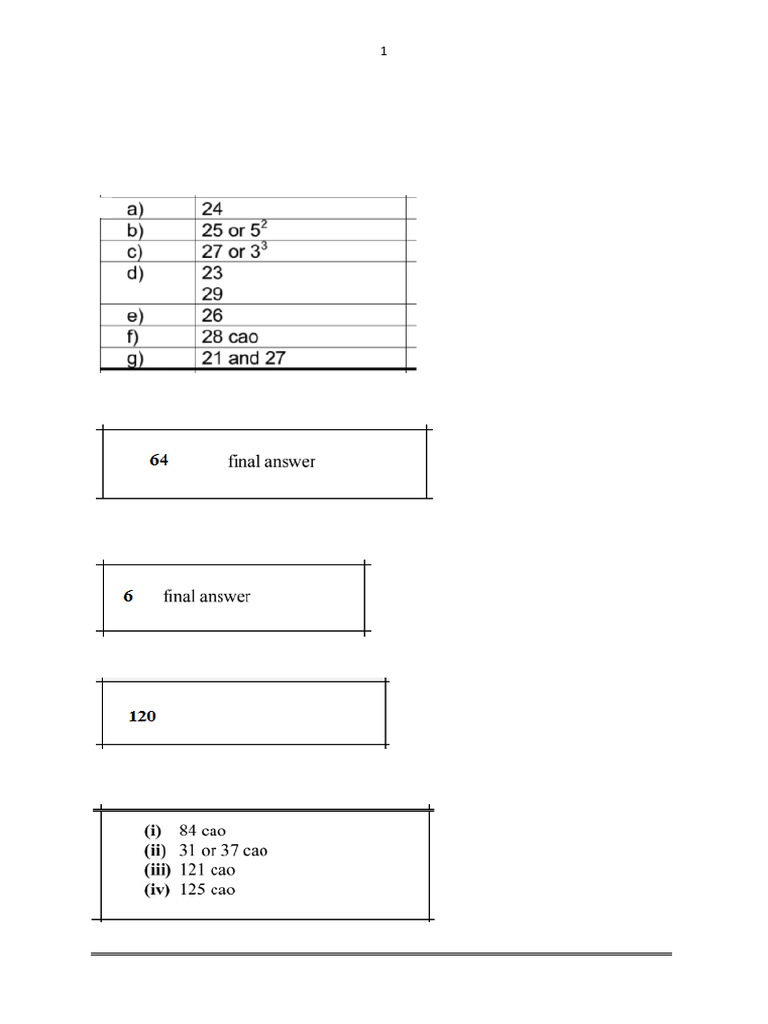 Answer Key of The Revision Paper (Ch1,2,3,4,5, 6) 1 | PDF