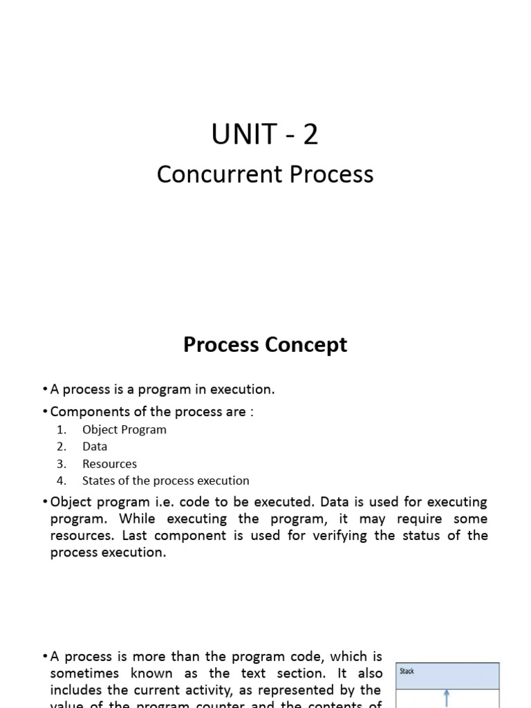 Unit-2 (Part - 1) Process Concept | PDF