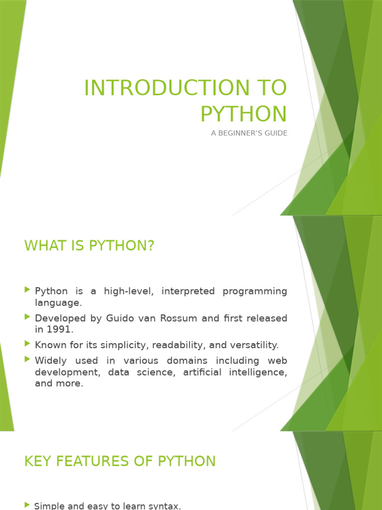 Beginner's Guide to Python Programming | PDF