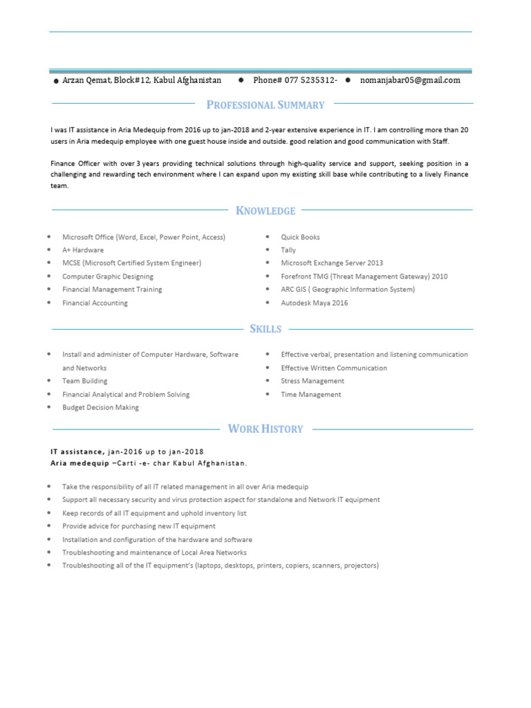 Noman Resume | PDF