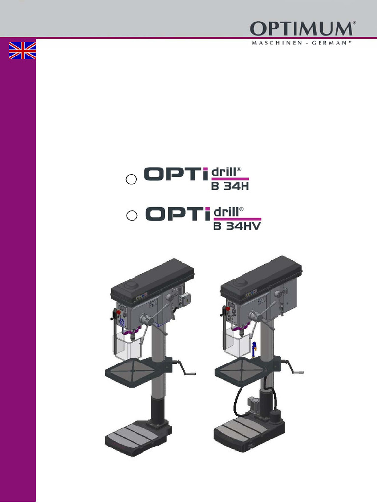 OPTIdrill B34H B34HV Eng Manual | PDF