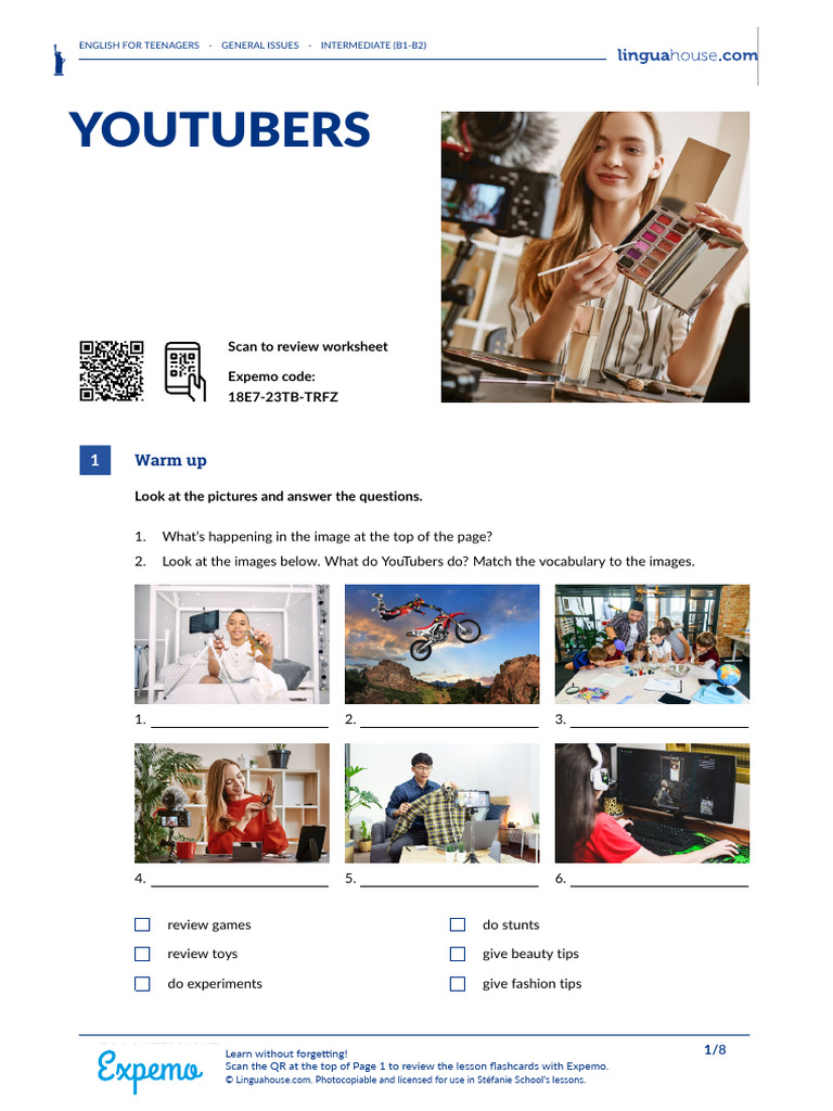 Youtubers American English Student | PDF | Programmer | Career & Growth