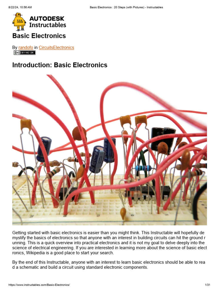 Basic Electronics - 20 Steps (With Pictures) - Instructables | PDF ...