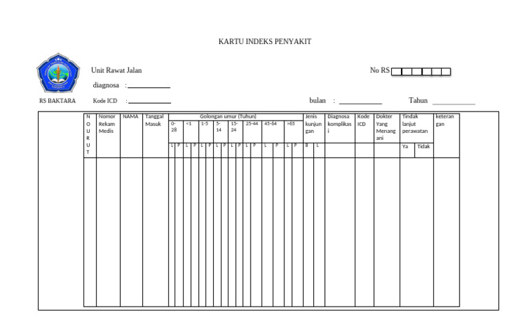 KARTU INDEKS PENYAKIT Rawat Jalan KEL 2 | PDF