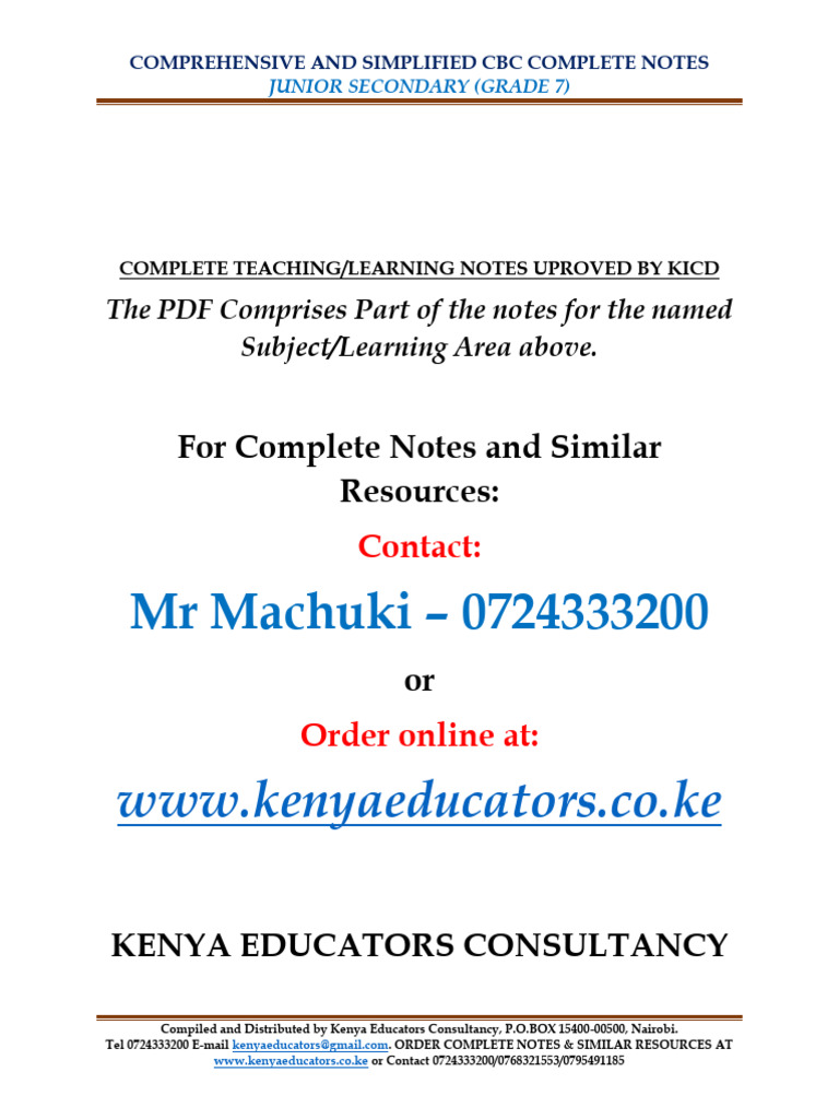 Grade 7 English Notes | PDF