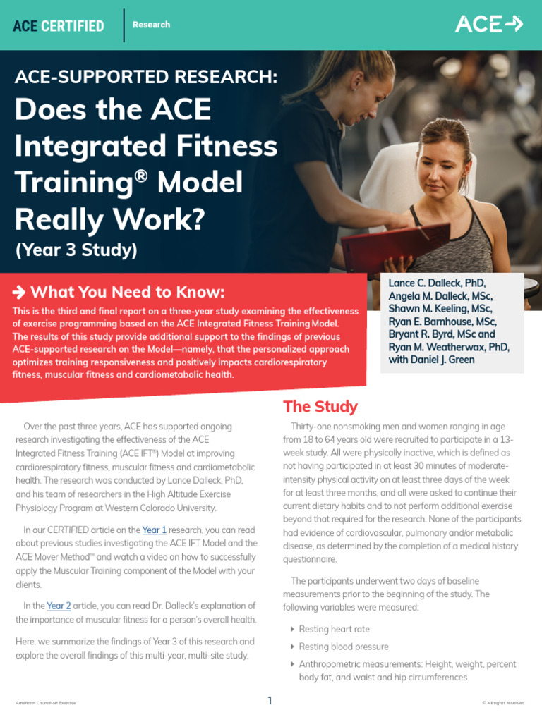 IFT-Model Year3 | PDF | Physical Fitness | Wellness