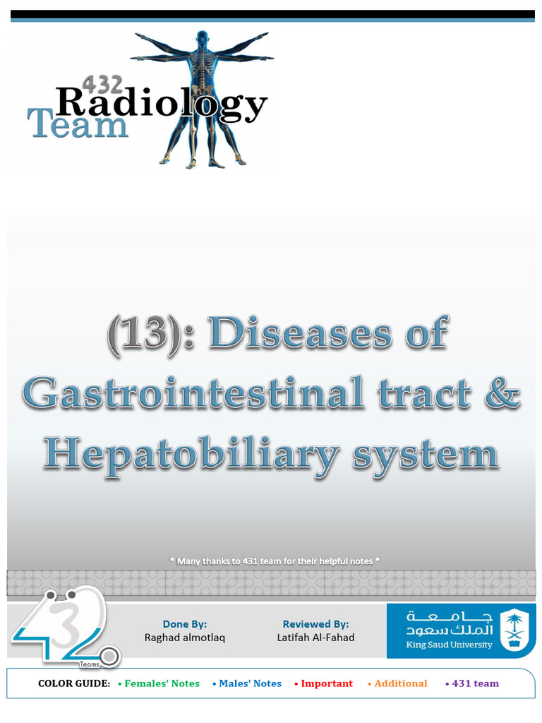 L13 - Diseases of Gastrointestinal Tract & Hepatobiliary System | PDF ...