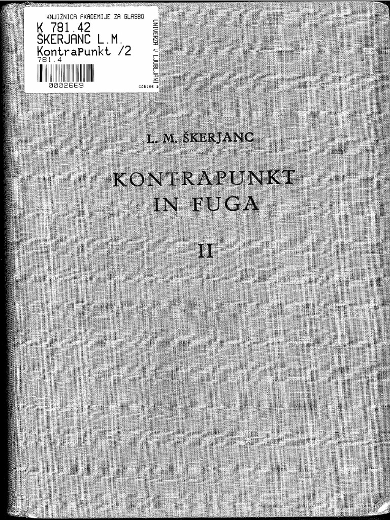 Skerjanc Kontrapunkt - In.fuga - II 02 | PDF