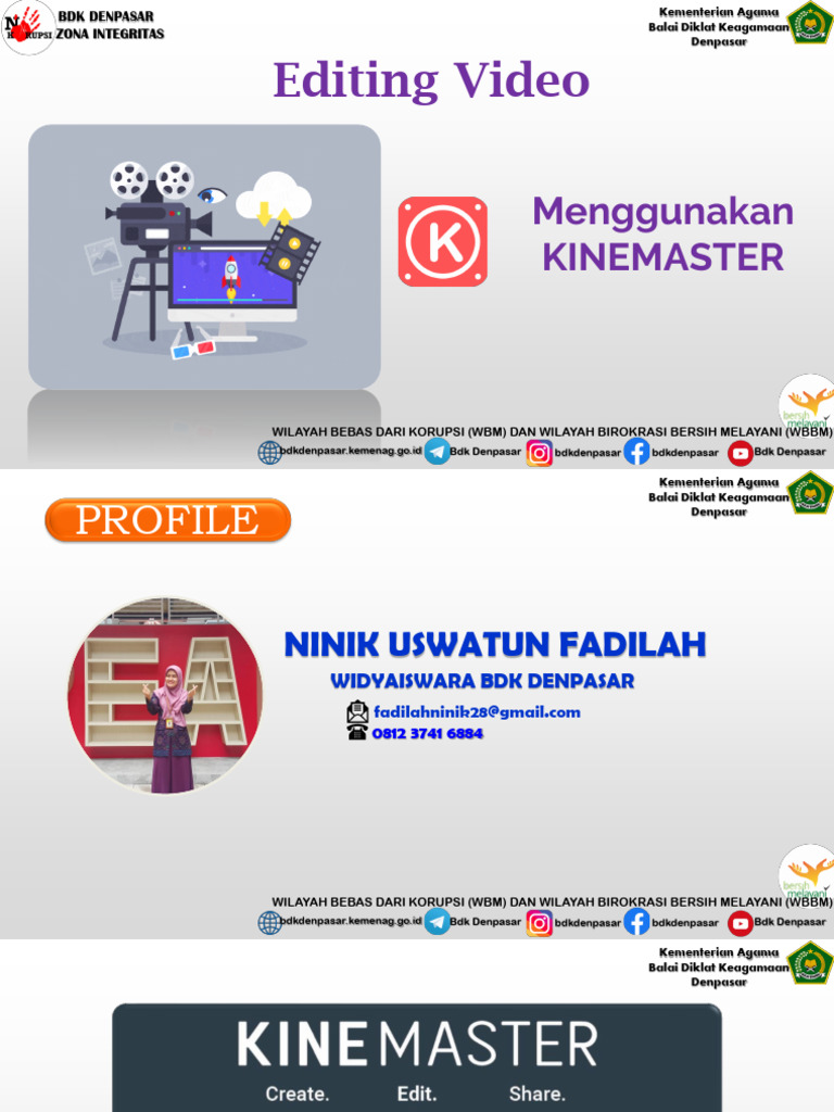 Bahan Tayang Editing Video Dengan Kinemaster | PDF