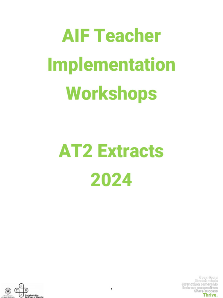 Four Aif Progress Check Samples | PDF