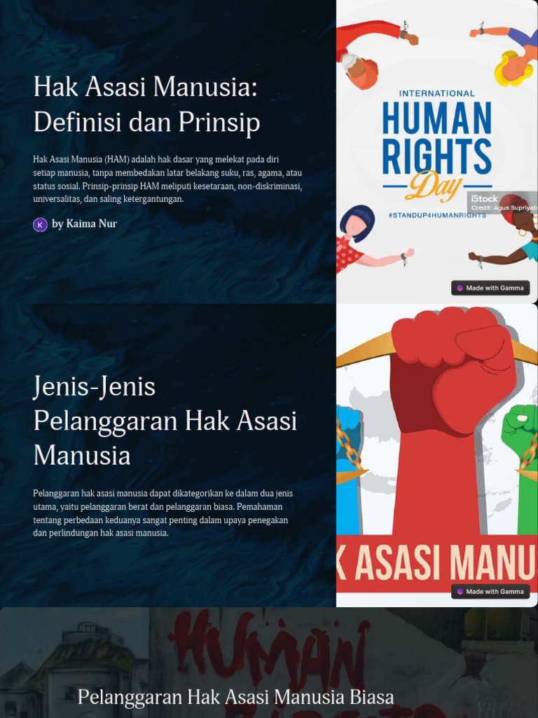 Hak Asasi Manusia Definisi Dan Prinsip | PDF