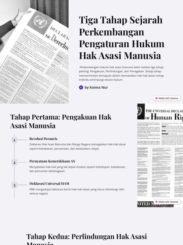 Tiga-Tahap-Sejarah-Perkembangan-Pengaturan-Hukum-Hak-Asasi-Manusia | PDF