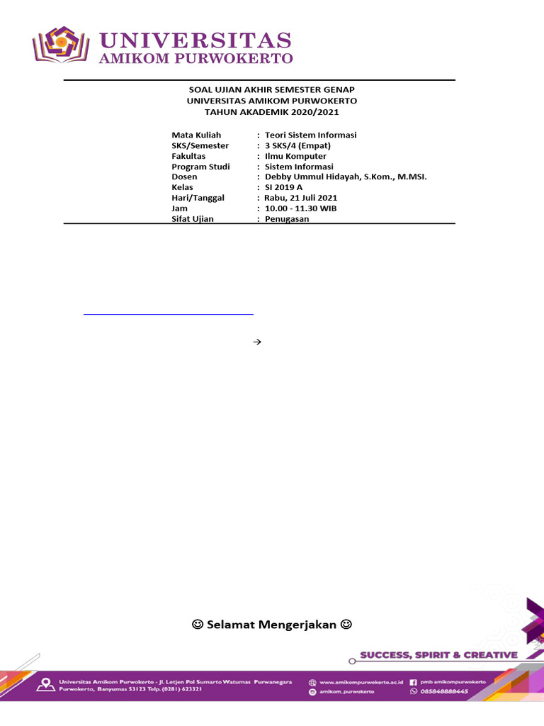 Soal Uas Genap 2020-2021 - Tsi | PDF