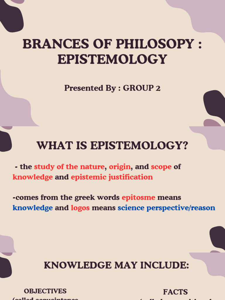 Philosophy Epistemology | PDF