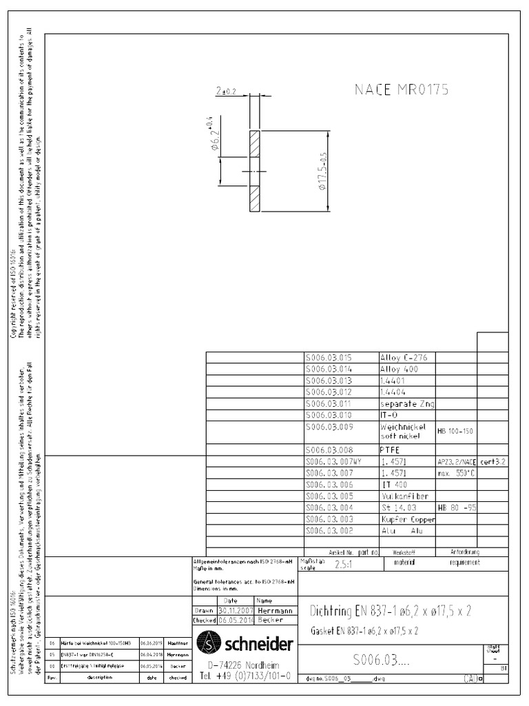 05 00254 Technical Drawing Gasket en 837 de en | PDF