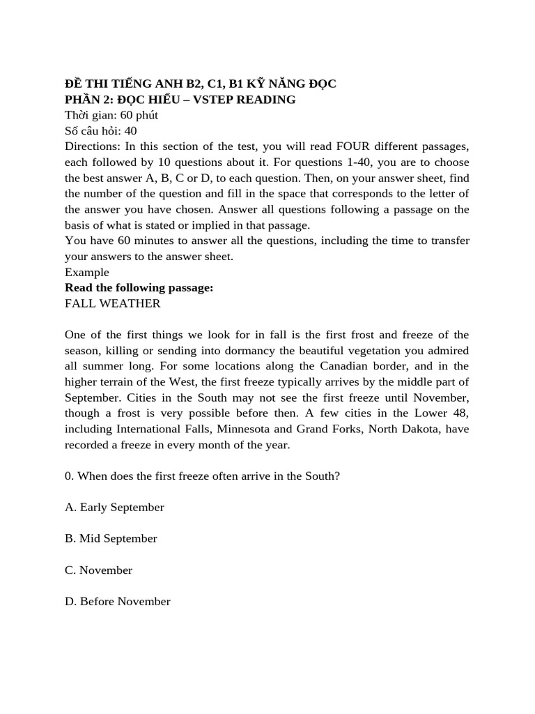 Reading - Passage | PDF