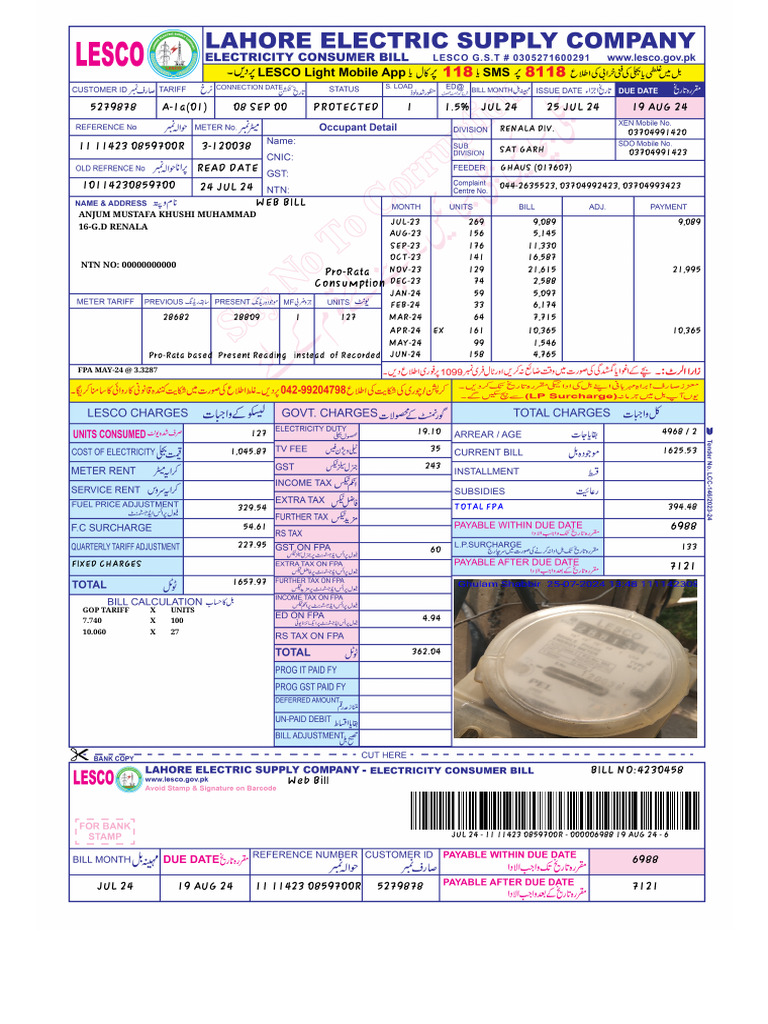 Lesco - Web Bill | PDF