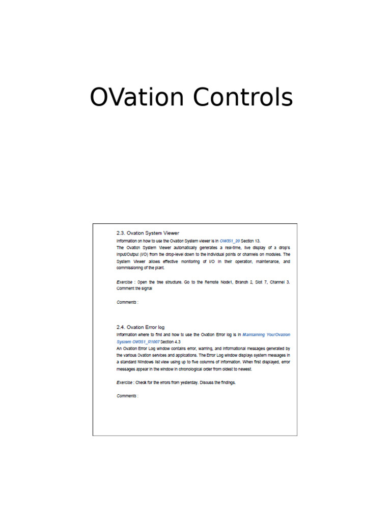 OVation Controls | PDF