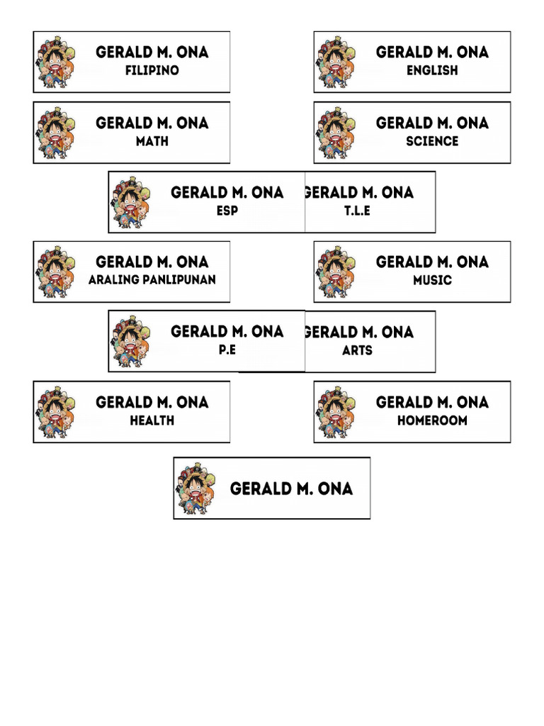 Gelo and Gerald Name Tag | PDF