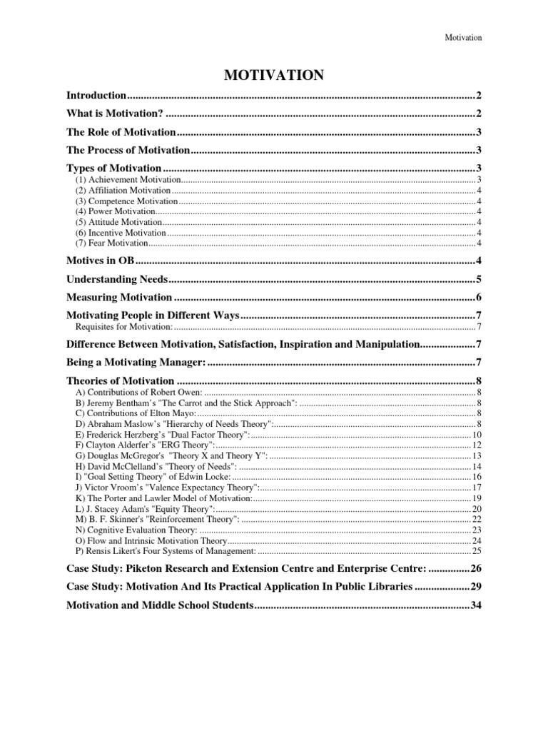 Motivation | PDF | Self Actualization | Motivation
