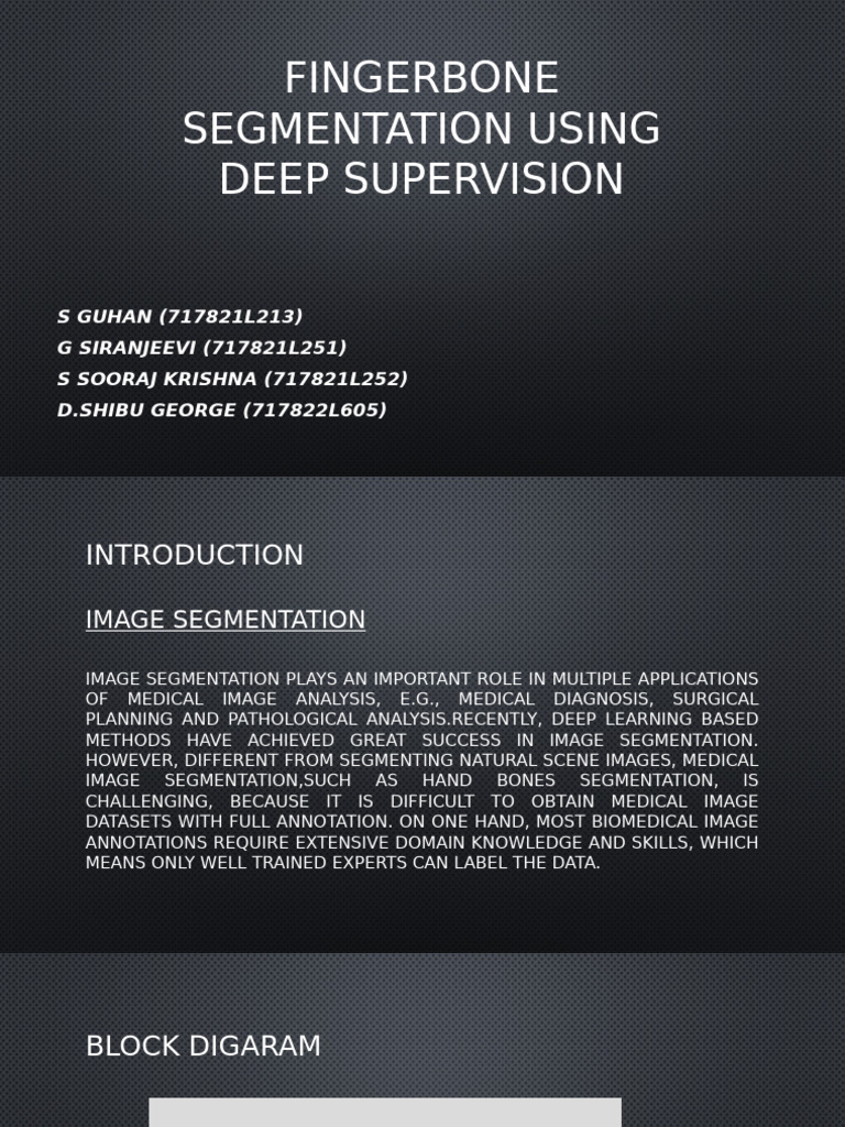 Fingerbone Segmentation Using Deep Supervision | PDF