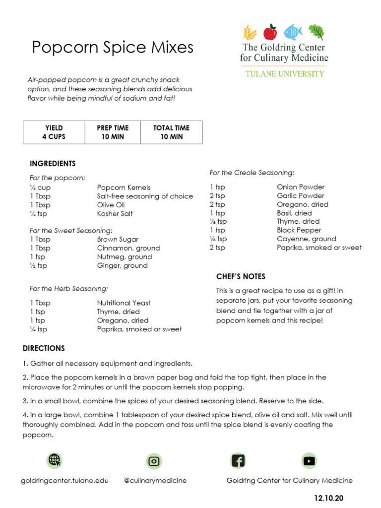 Popcorn-Spice-Mixes (1) | PDF