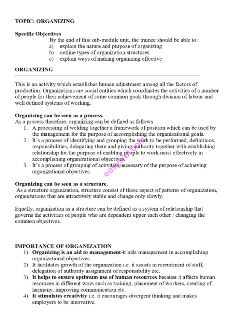 Organization Function of Management | PDF