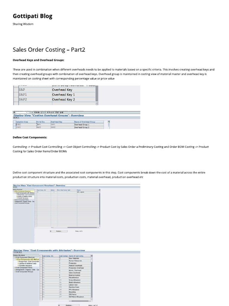 Sales order costing_2 | PDF