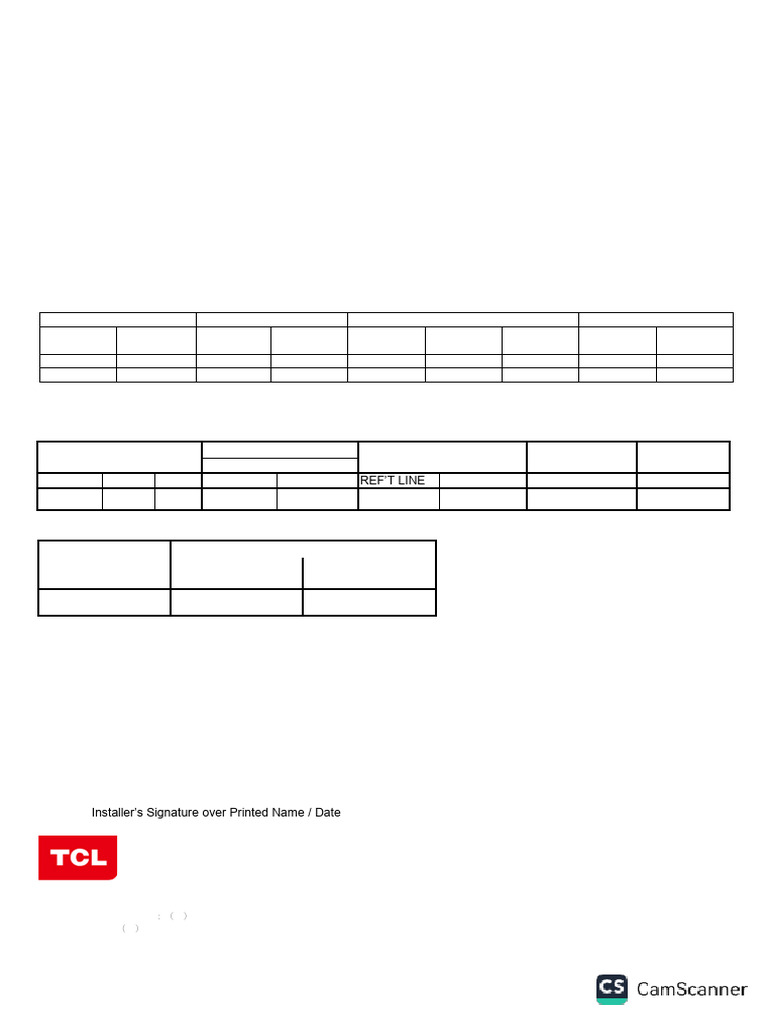 TCL Startup Checksheet Ac1 | PDF | Air Conditioning | Electrical Components