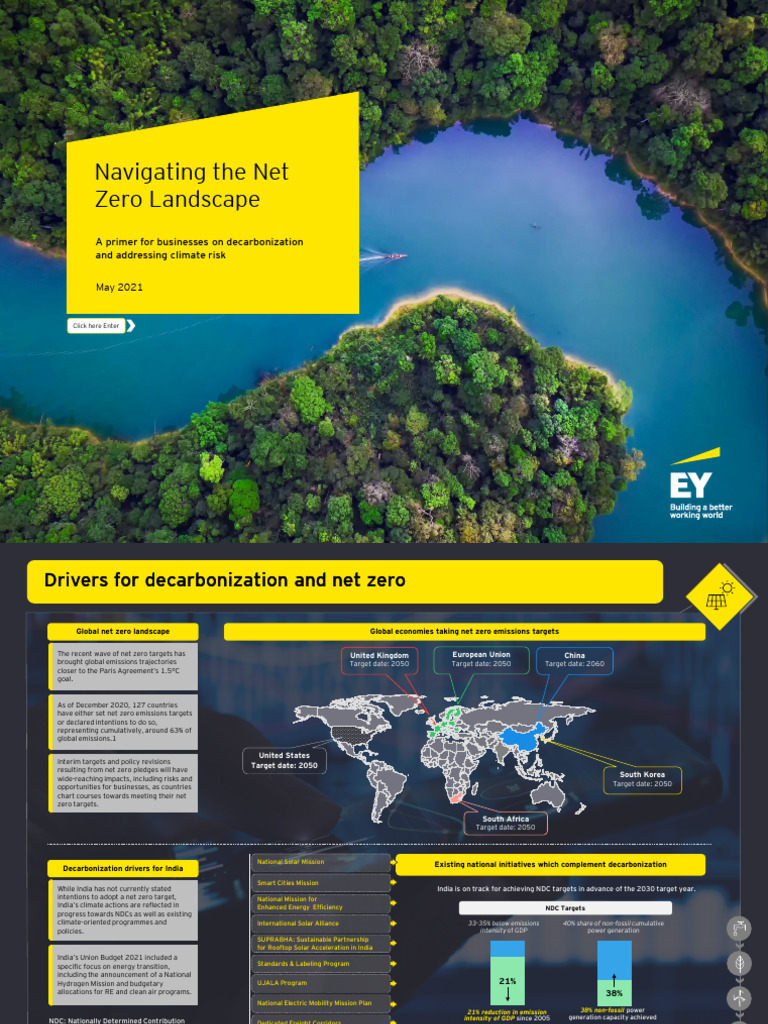 Ey Navigating The Net Zero Landscape | PDF | Climate Change Mitigation ...