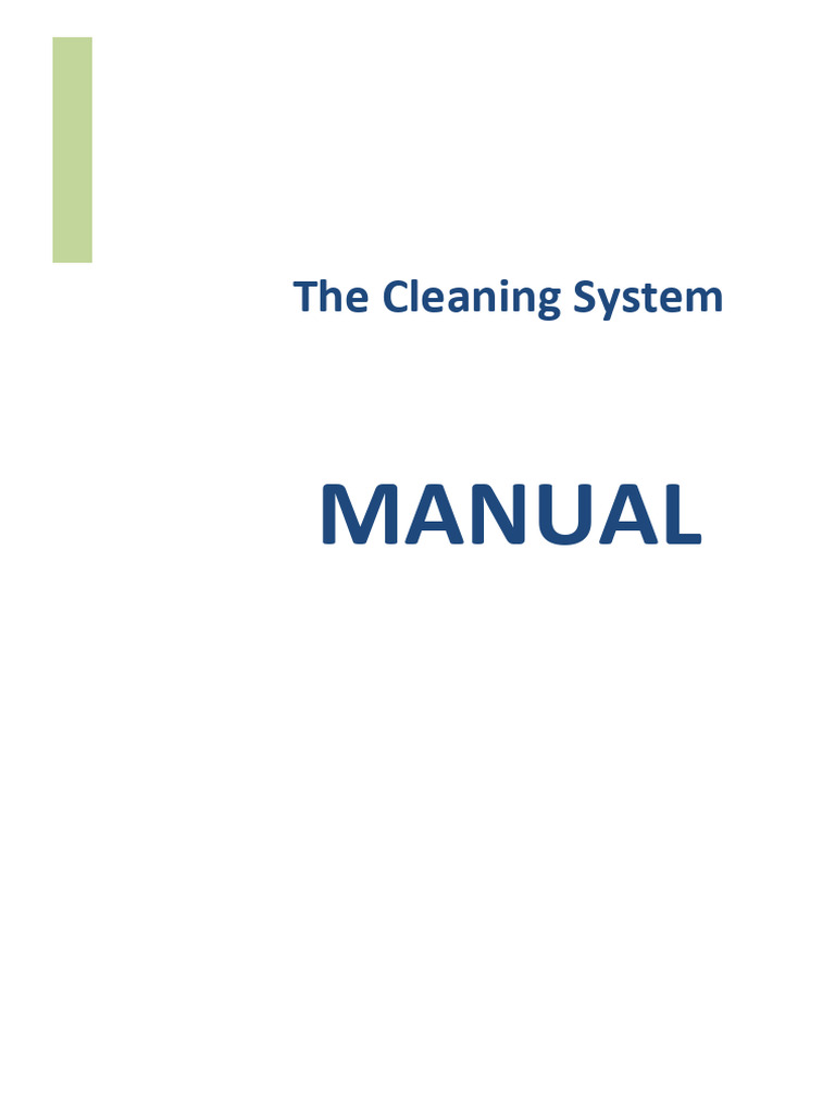 The Cleaning System Manual v4 | PDF