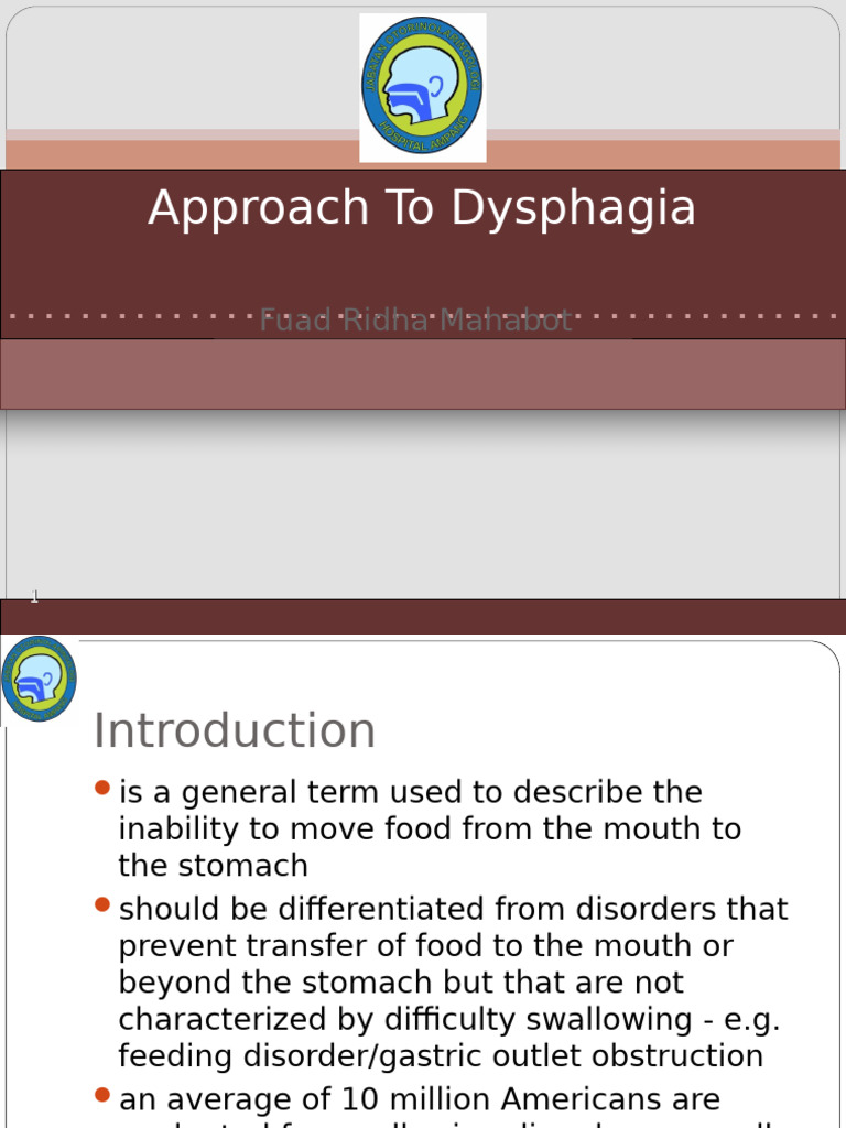 Approach To Dysphagia Pdf