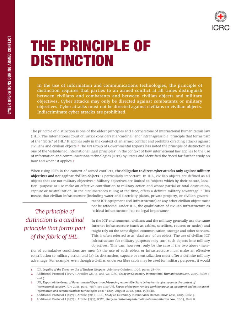 Principle of Distinction | PDF